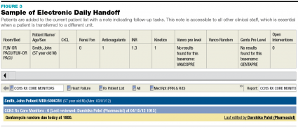 Sample of Electronic Daily Handoff : December 2013 - Pharmacy ...